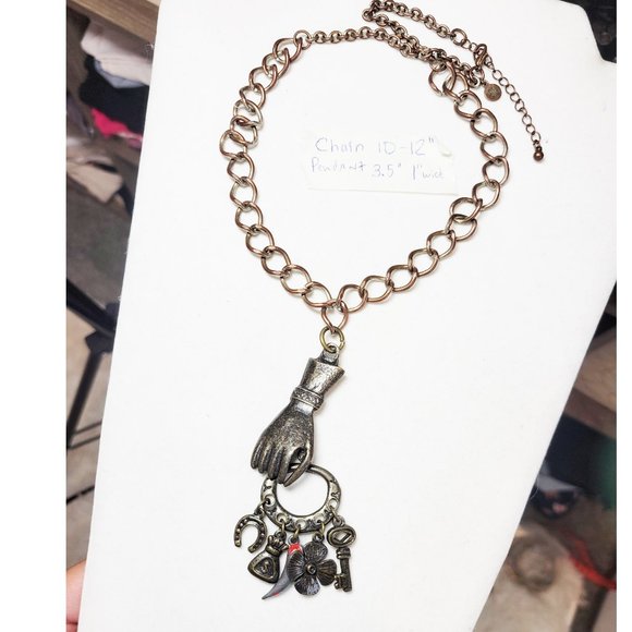 Jewelry | Y2k Grunge 3d Steampunk Chunky Hand Key Horn Flower Potion ...